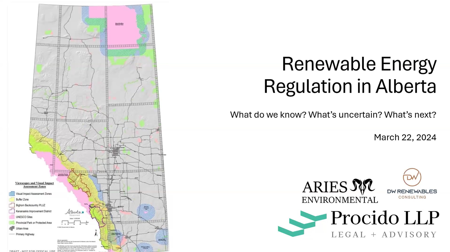 Webinar - Renewable Energy Regulation in Alberta: What do we know? What ...